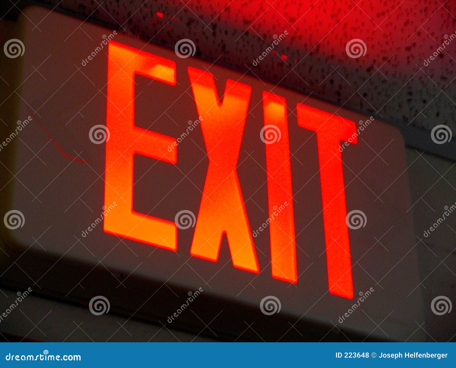 Exit Sign stock photo. Image of sign, read, lighting, glowing - 223648