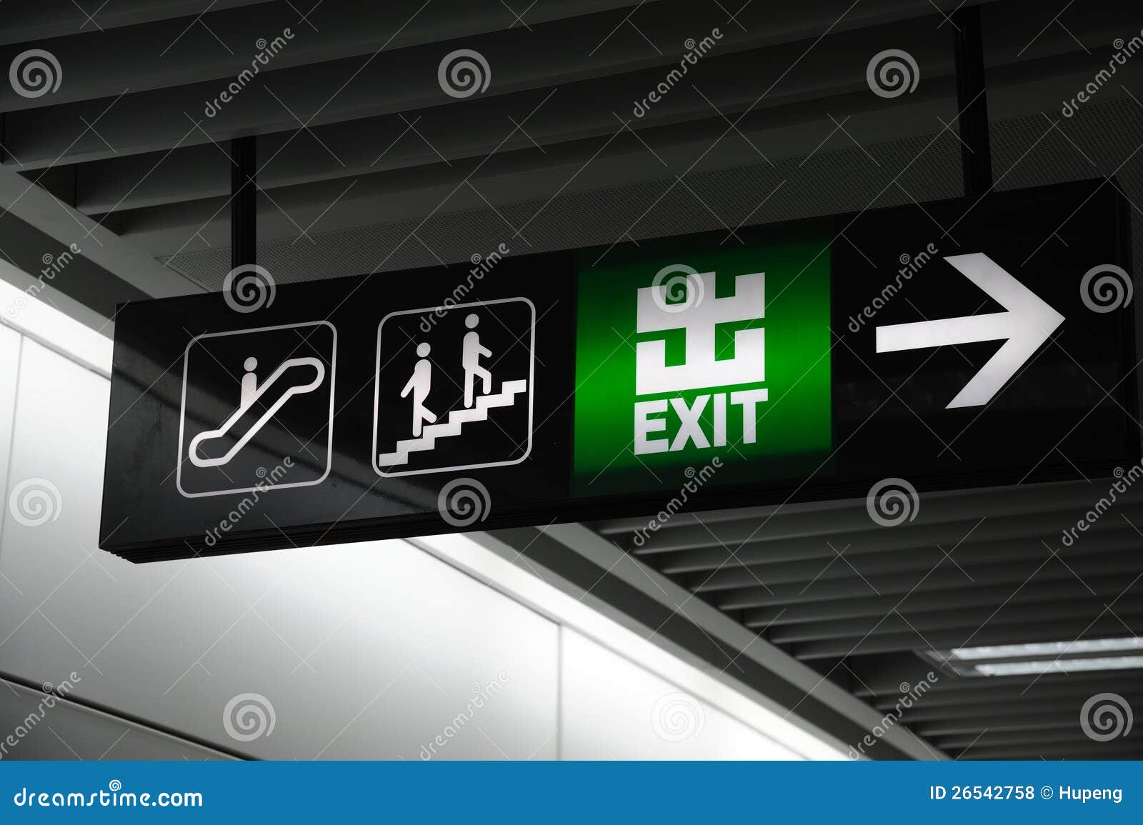 Exit sign stock photo. Image of case, floor, closeup - 26542758