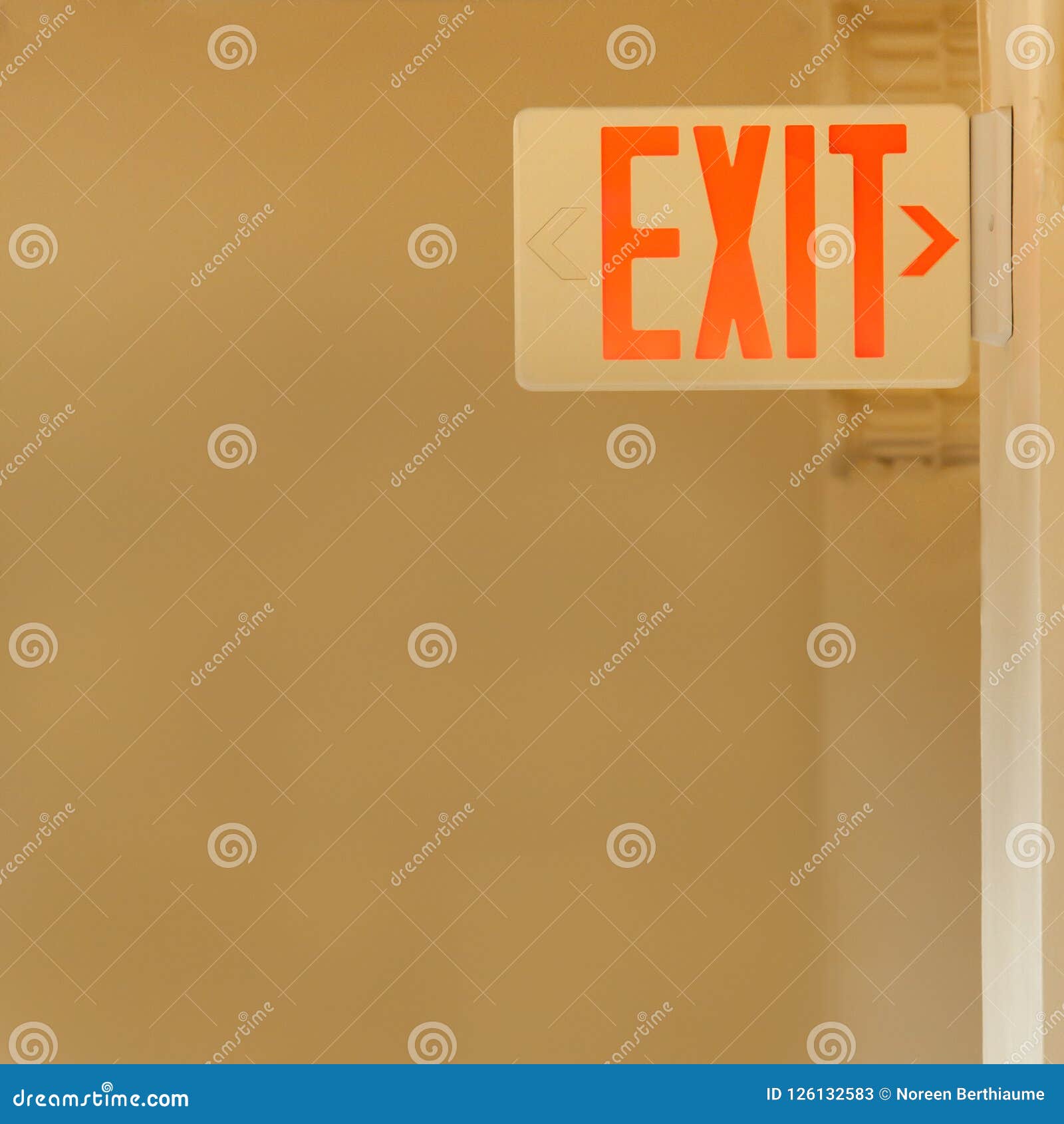 Exit Sign in Red stock image. Image of danger, symbol - 126132583