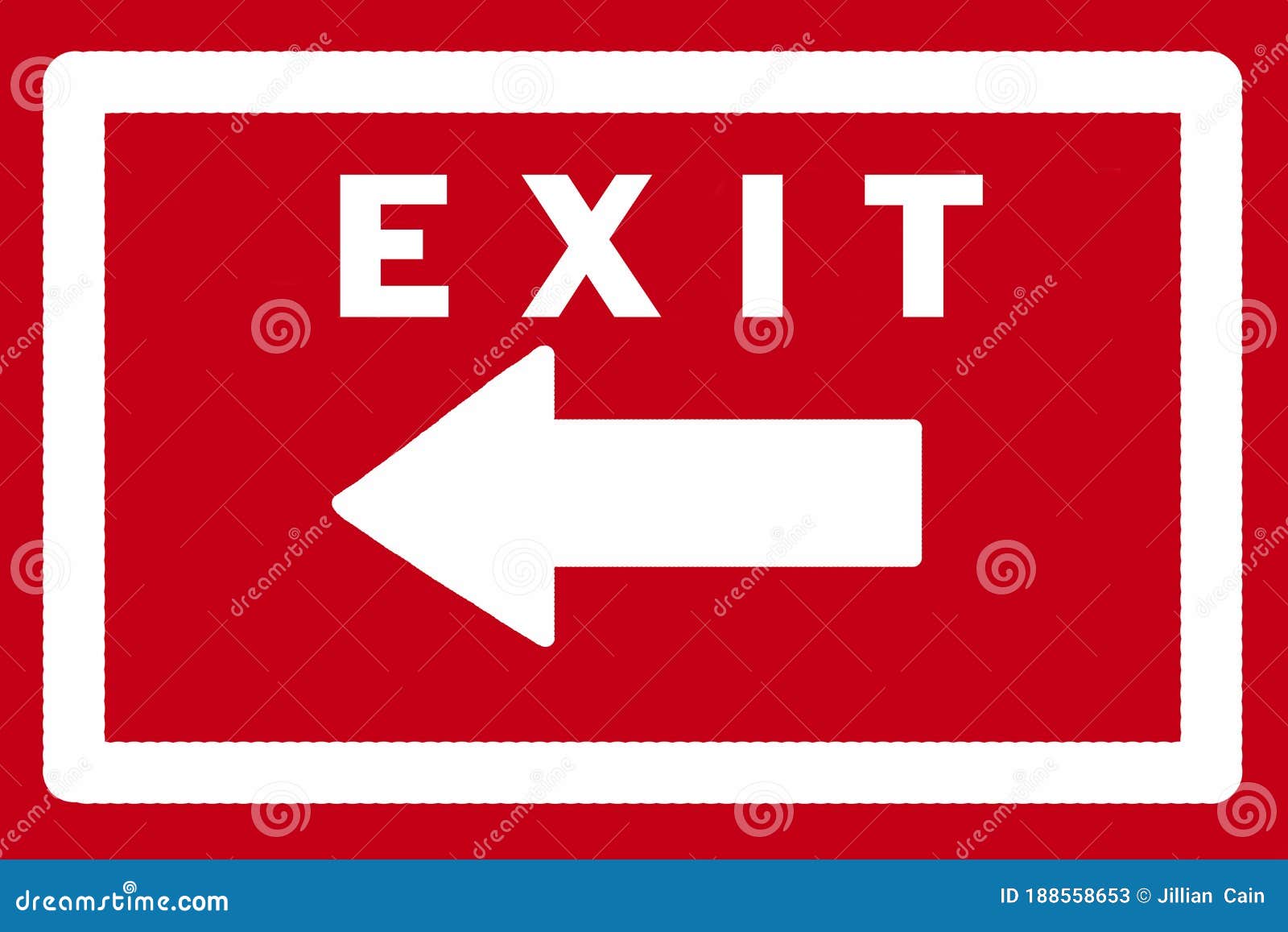 Exit sign in red and white stock image. Image of hospital - 188558653
