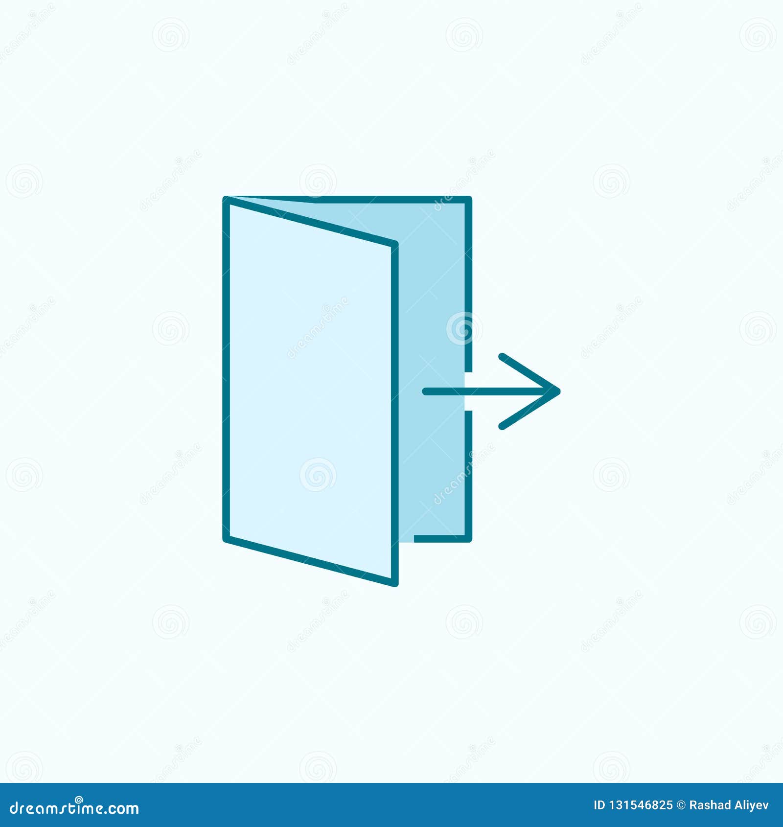 Exit Sign 2 Colored Line Icon. Simple Colored Element Illustration ...