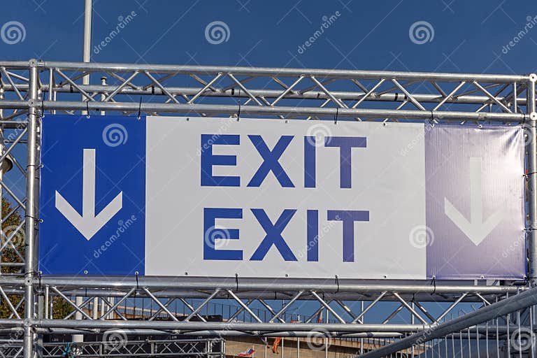 Exit stock photo. Image of outdoor, direction, temporary - 138645020