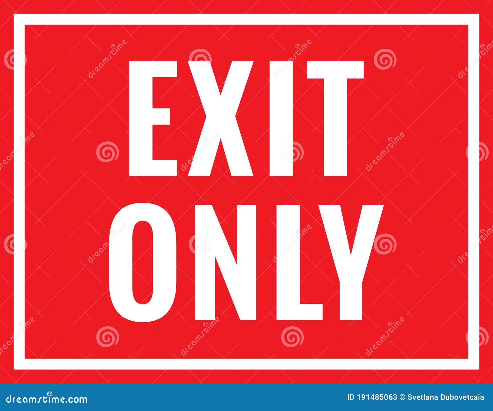Exit only Sign. Emergency Door Icon. Warning Exit only. Vector ...