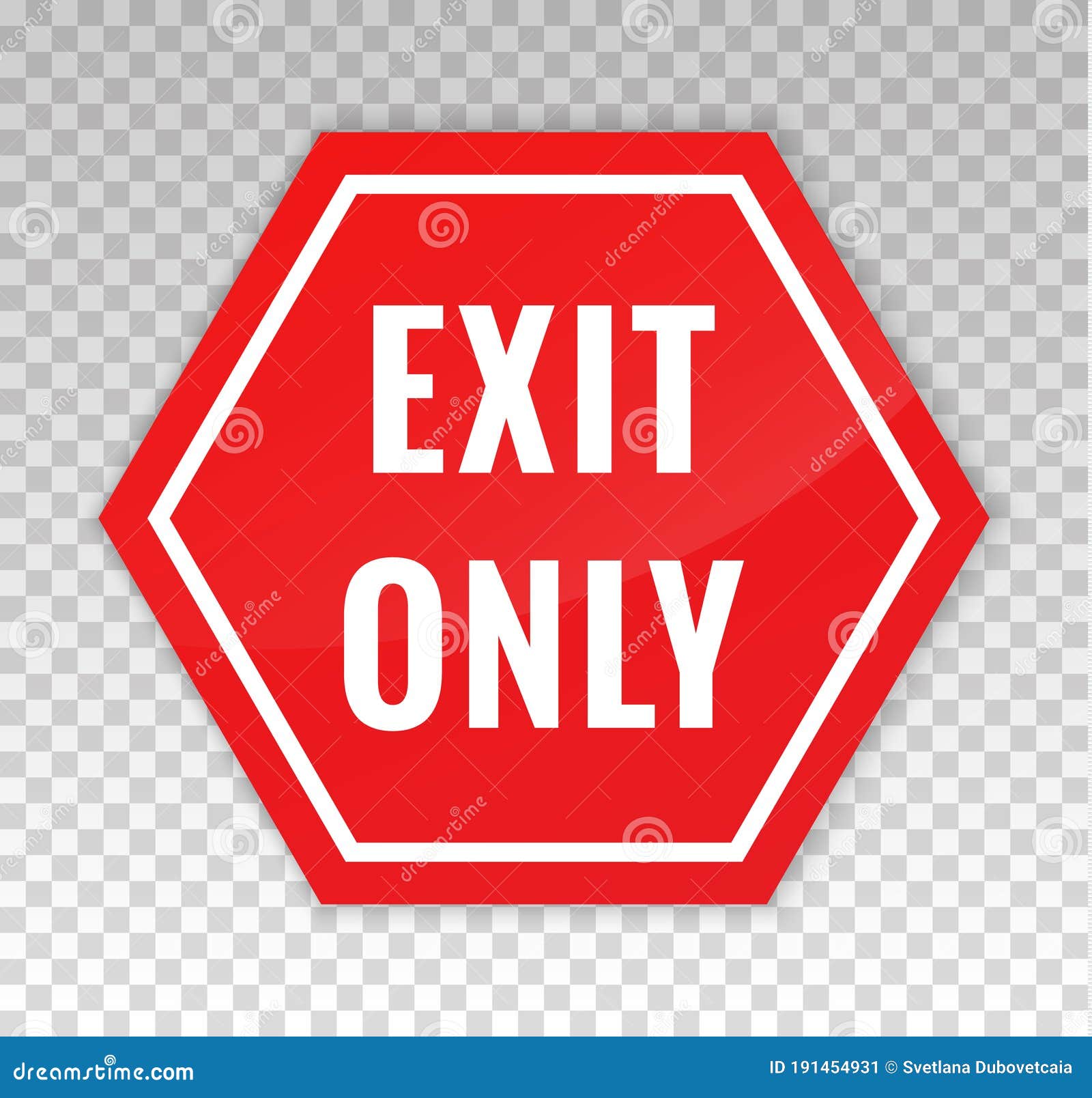 Exit only Sign. Emergency Door Icon. Warning Exit only Stock Vector ...