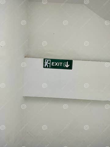 Exit Sign Emergency Staircase 1 Stock Image - Image of staircase ...