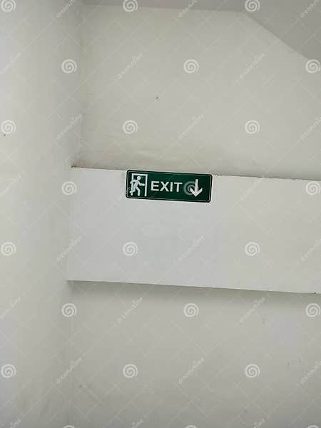 Exit Sign Emergency Staircase 1 Stock Image - Image of staircase ...