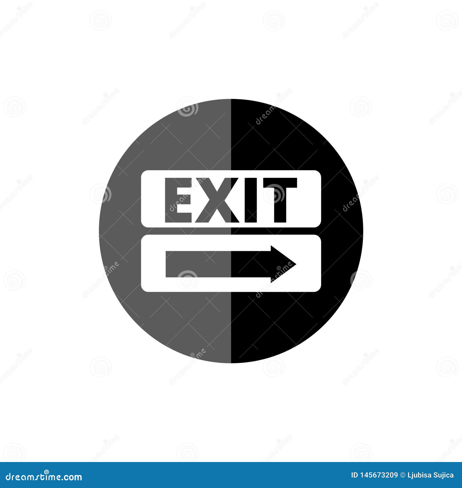 Exit Sign or Exit Black Button Stock Image - Image of alphabet ...