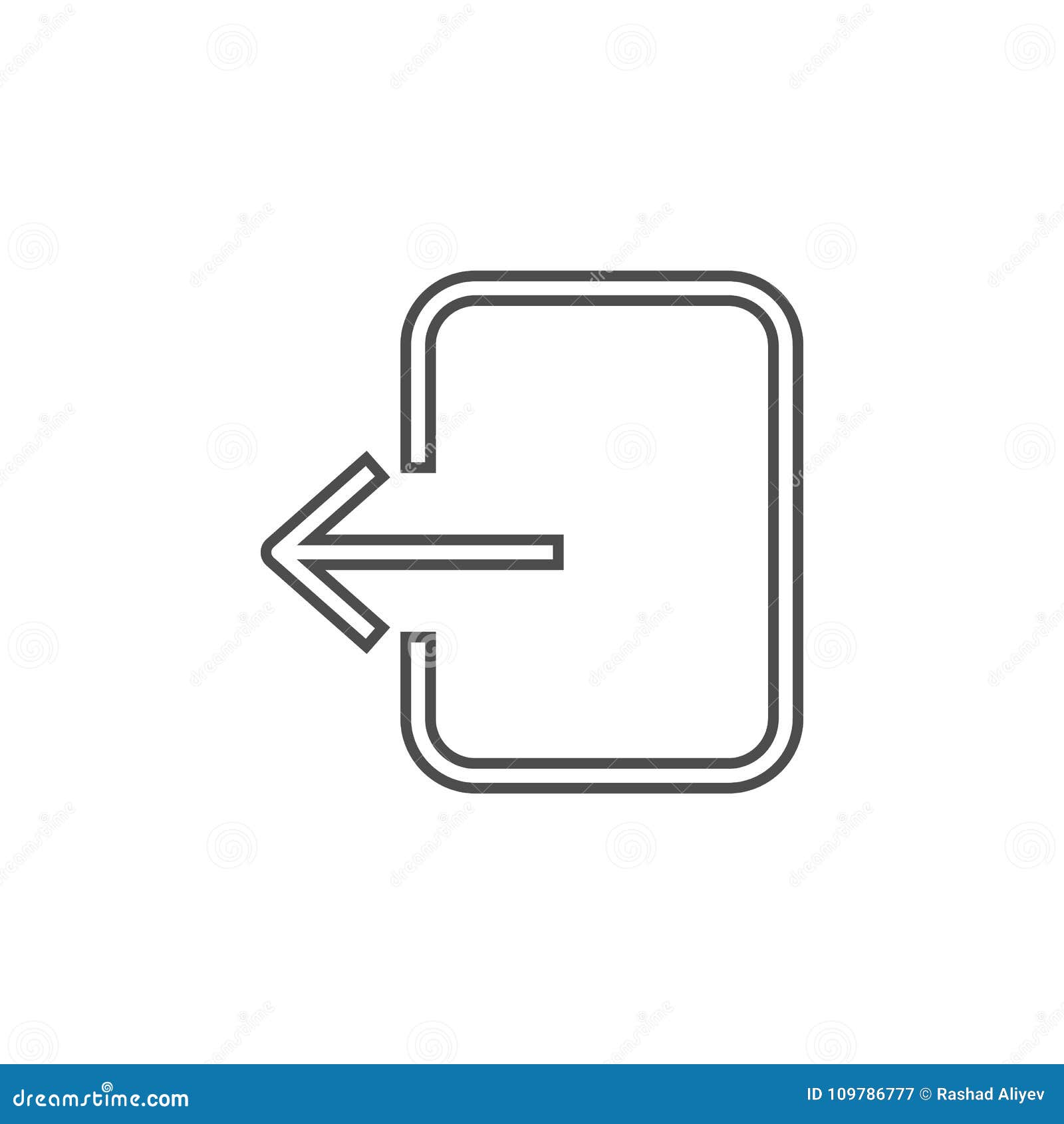 Exit Sign Icon. Element for Mobile Concept and Web Apps. Thin Line Icon ...