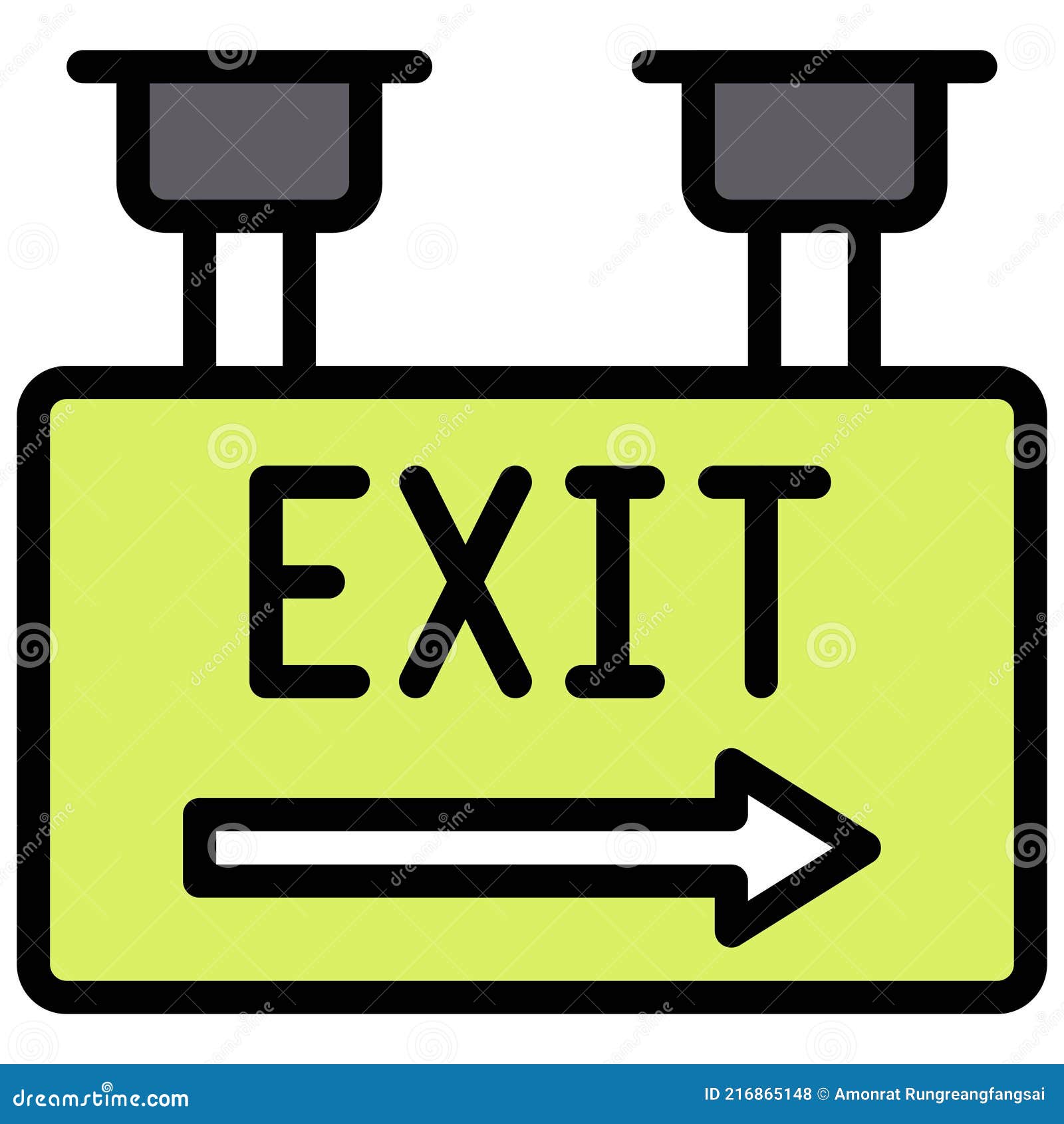 Exit Sign Icon, Supermarket and Shopping Mall Related Vector Stock ...