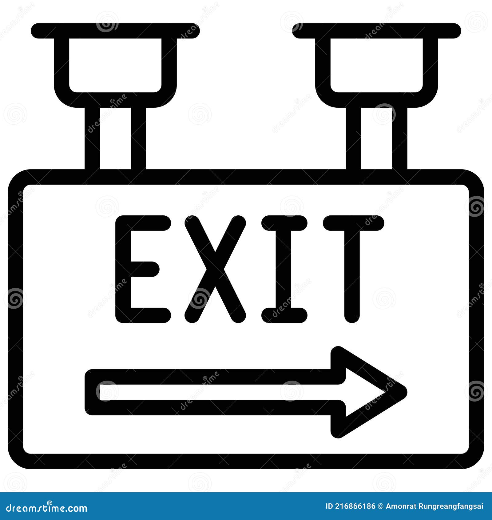 Exit Sign Icon, Supermarket and Shopping Mall Related Vector Stock ...