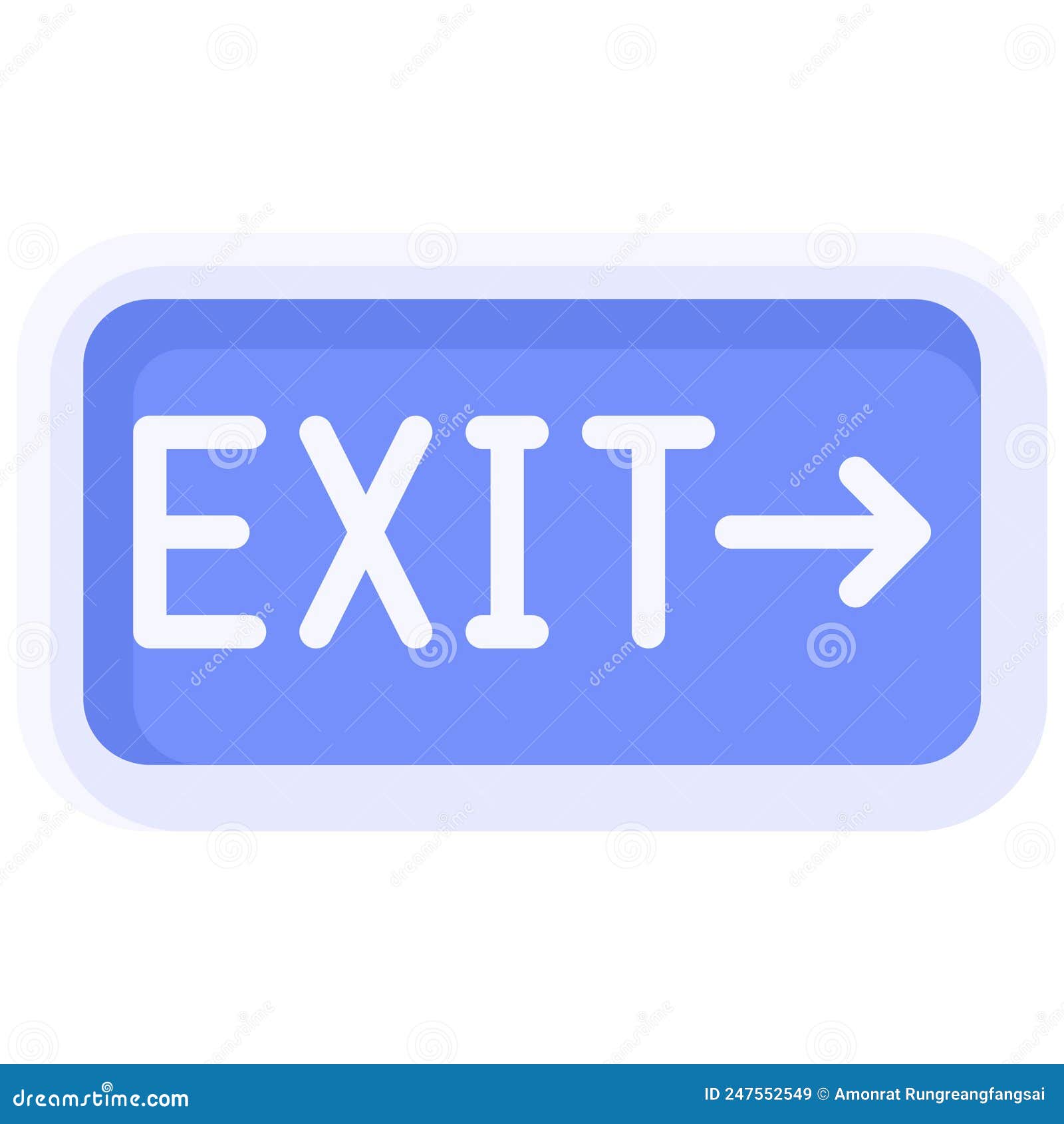 Exit Sign Icon, Wayfinding Sign Vector Stock Vector - Illustration of ...