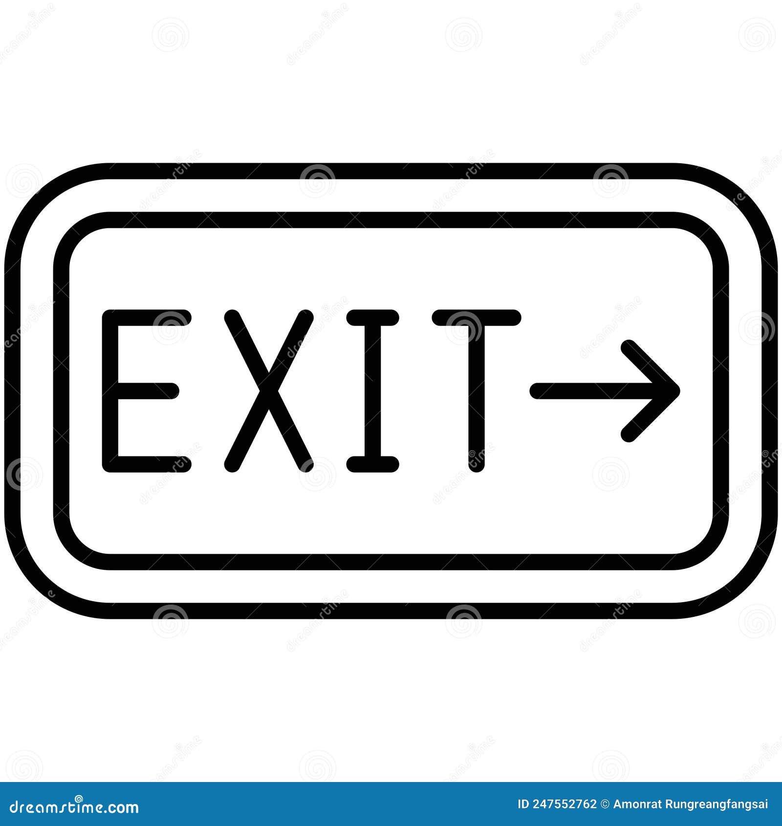 Exit Sign Icon, Wayfinding Sign Vector | CartoonDealer.com #247552762