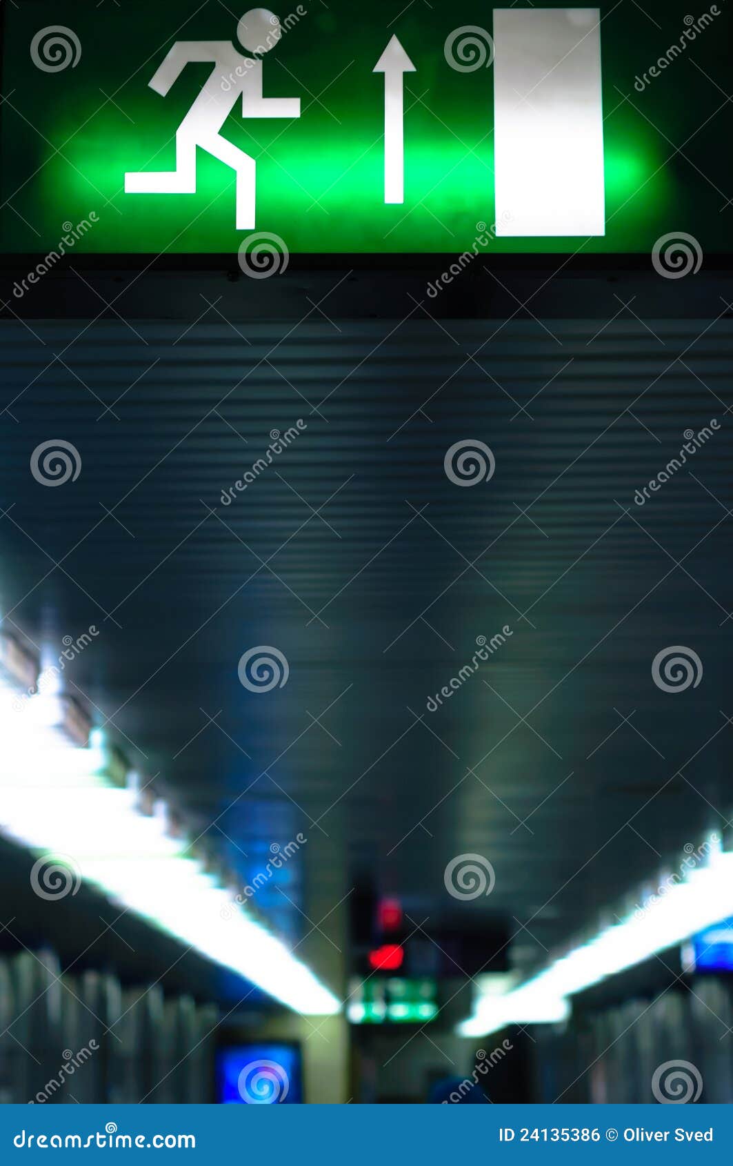 Exit sign in metro stock photo. Image of guidance, blue - 24135386