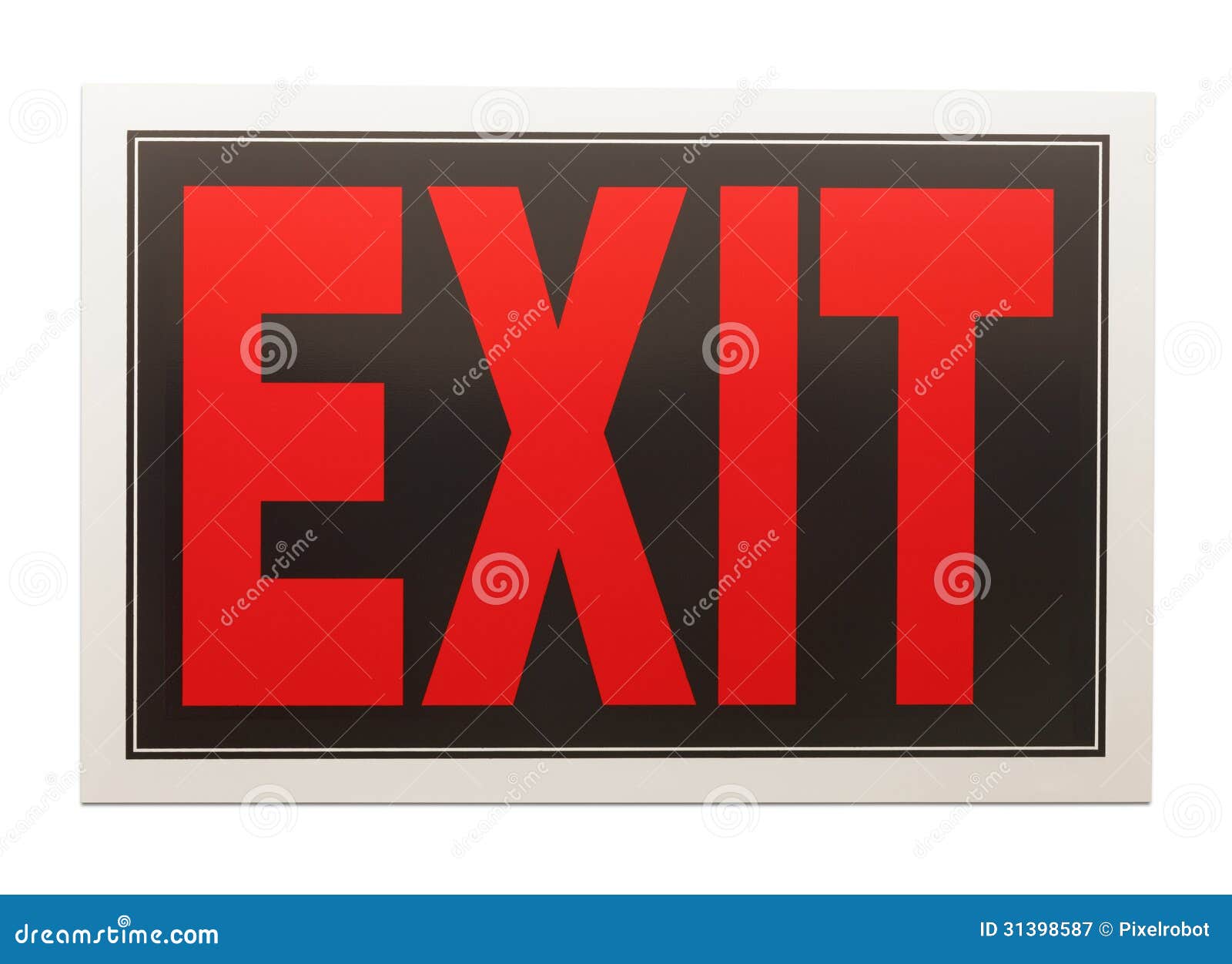 Exit Sign stock image. Image of plaster, power, border - 31398587