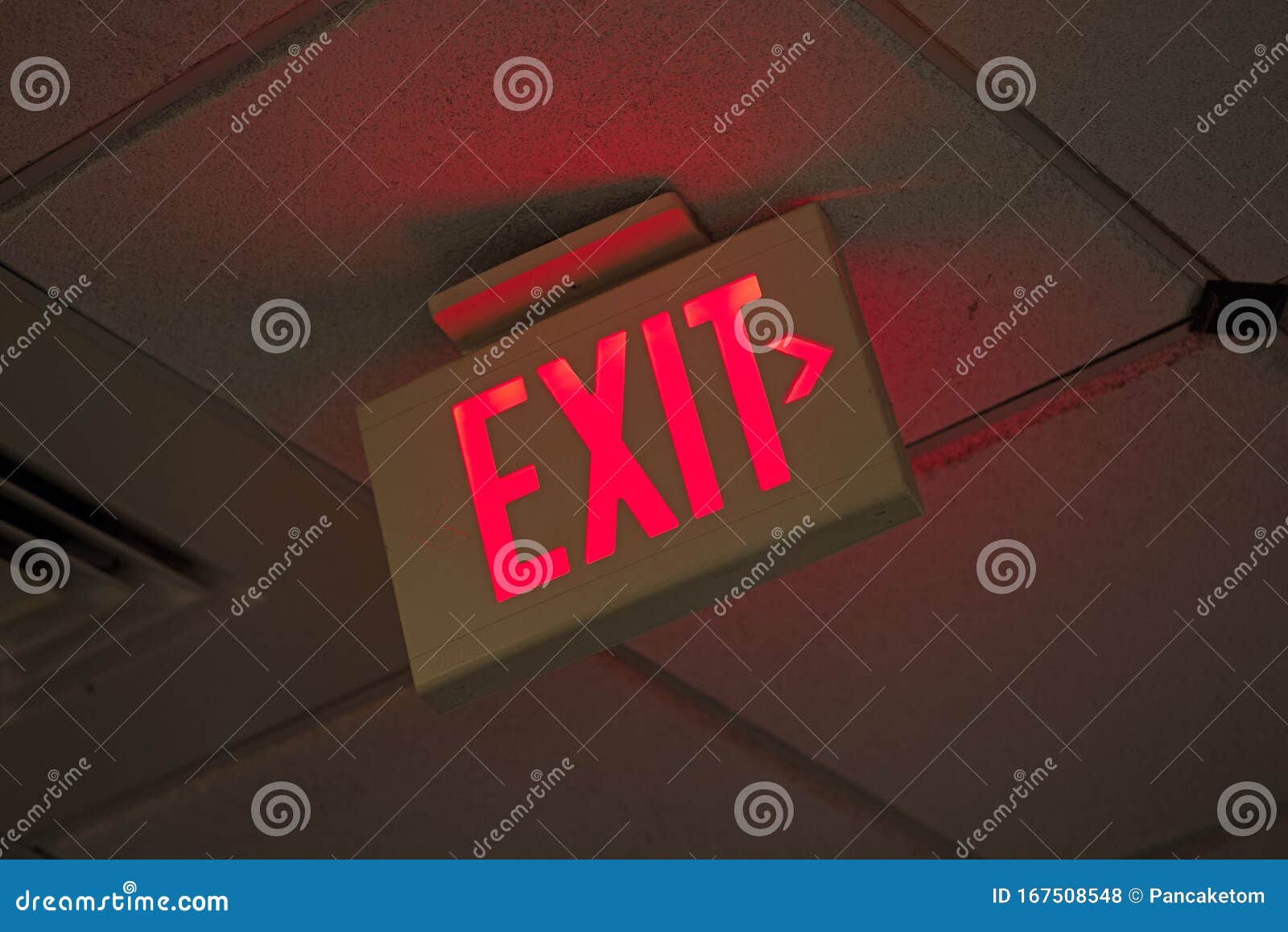 Exit Sign stock photo. Image of tiles, drop, exit, mounted - 167508548
