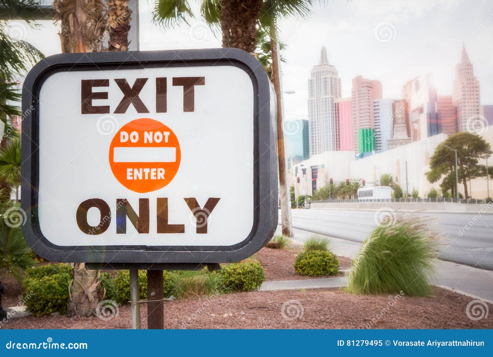 Exit only Sign on road stock image. Image of illegal - 81279495