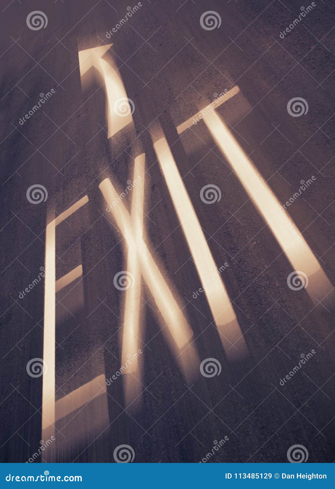 EXIT SIGN on ROAD SURFACE stock image. Image of road - 113485129
