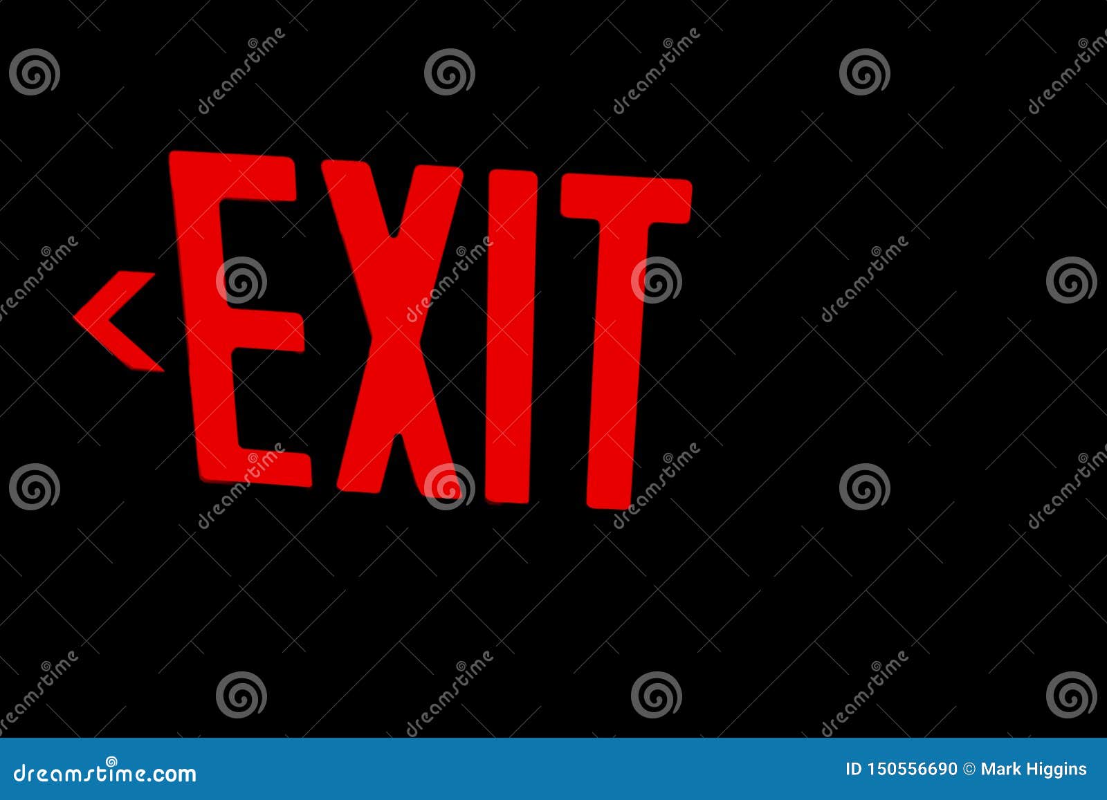 Exit Sign Showing the Way Out Stock Photo - Image of building, power ...