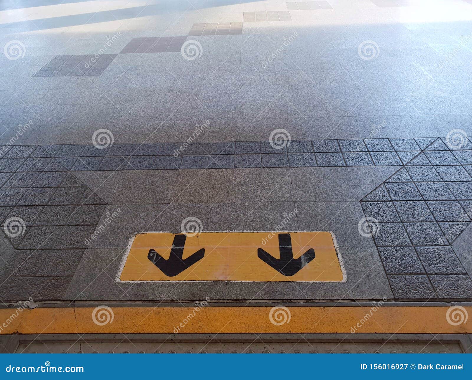 Exit Sign on Skytrain Platform, Arrow Signs at the Railway Station ...