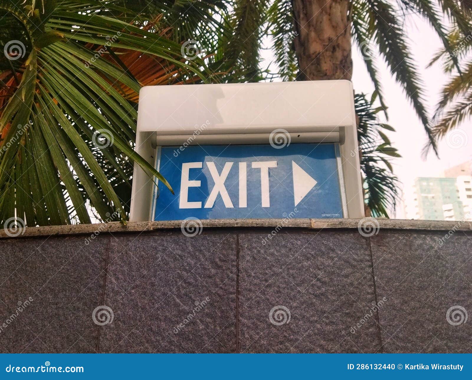Exit Sign on Some Garden Pool Stock Photo - Image of pool, garden ...