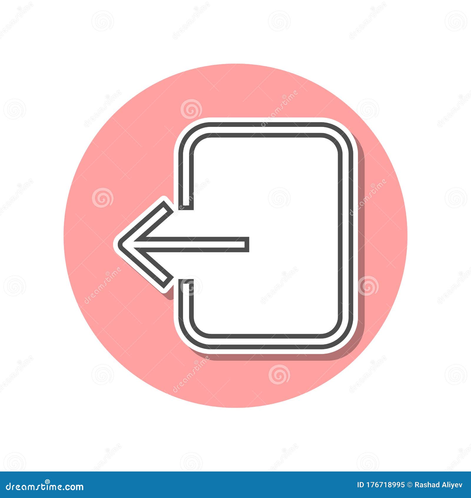 Exit Sign Sticker Icon. Simple Thin Line, Outline Vector of Web Icons ...