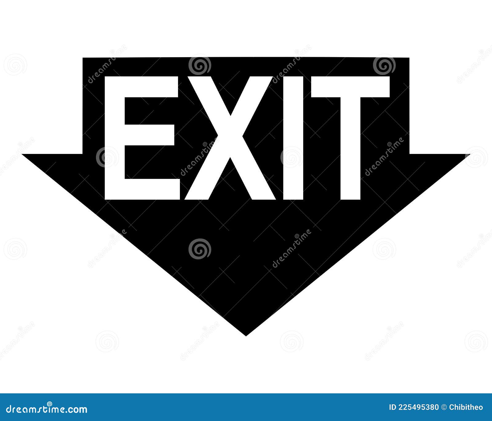 Vector Illustration of Exit Sign Stock Vector - Illustration of design ...