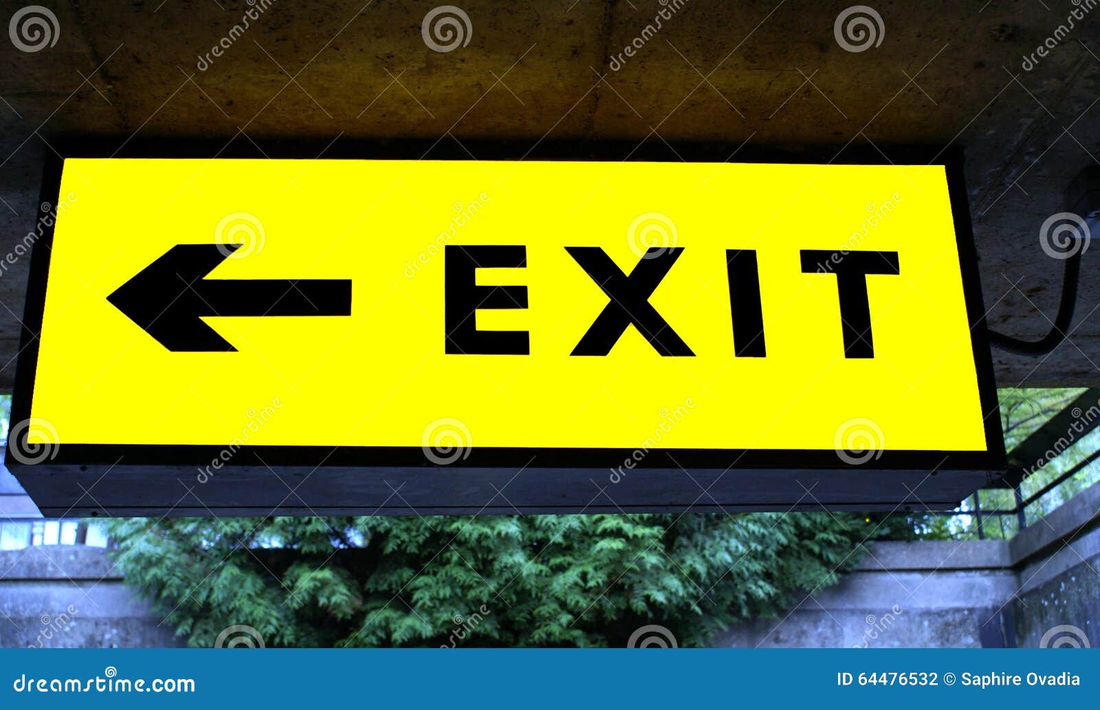 Exit sign stock photo. Image of urban, architecture, object - 64476532