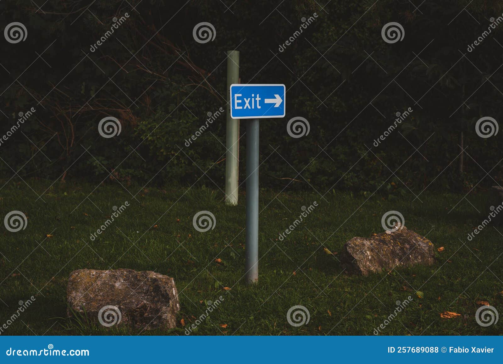 Exit signal stock photo. Image of blocked, city, sign - 257689088