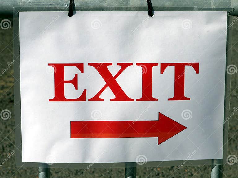 Exit Stage Right stock photo. Image of exit, laminated - 12291226