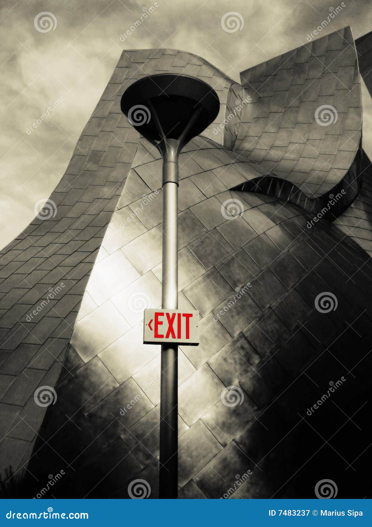 Exit Stage Right stock image. Image of glint, cloud, contrast - 7483237