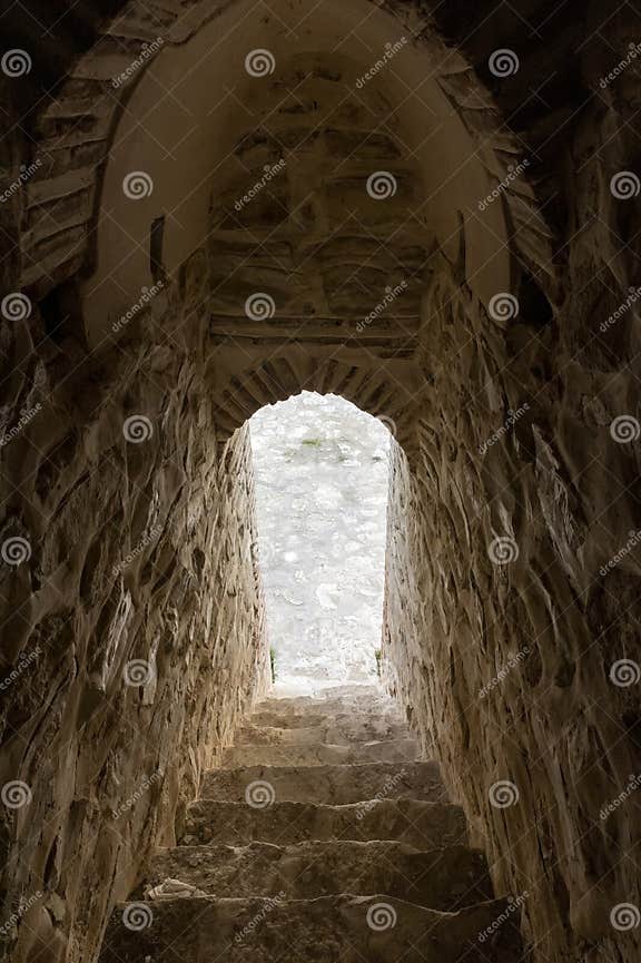 Exit Staircase Inside the Castle Stock Image - Image of escape, castle ...