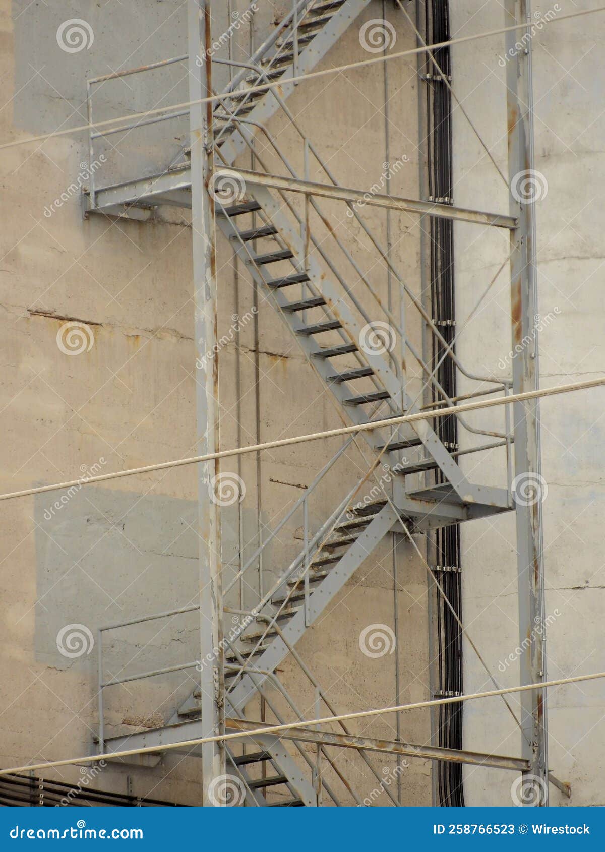 Exit Stairs of the Building Stock Image - Image of house, structure ...