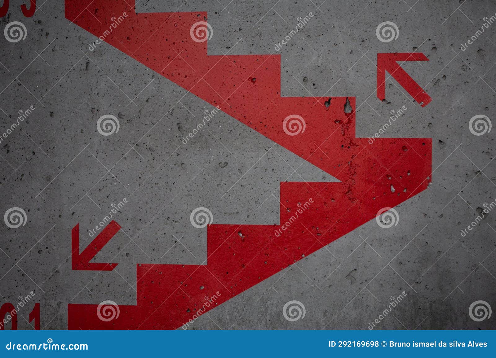 Exit Stairs Information Inside a Building with Up and Down Arrows ...