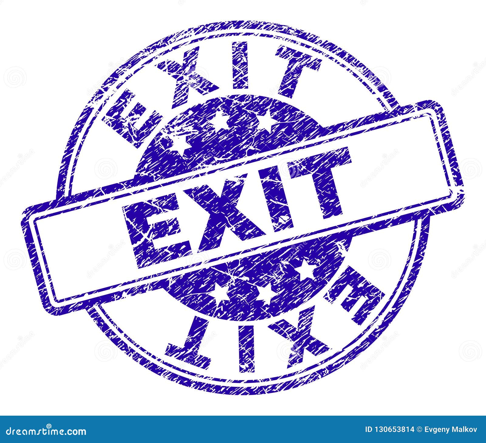 Grunge Textured EXIT Stamp Seal Stock Vector - Illustration of ...