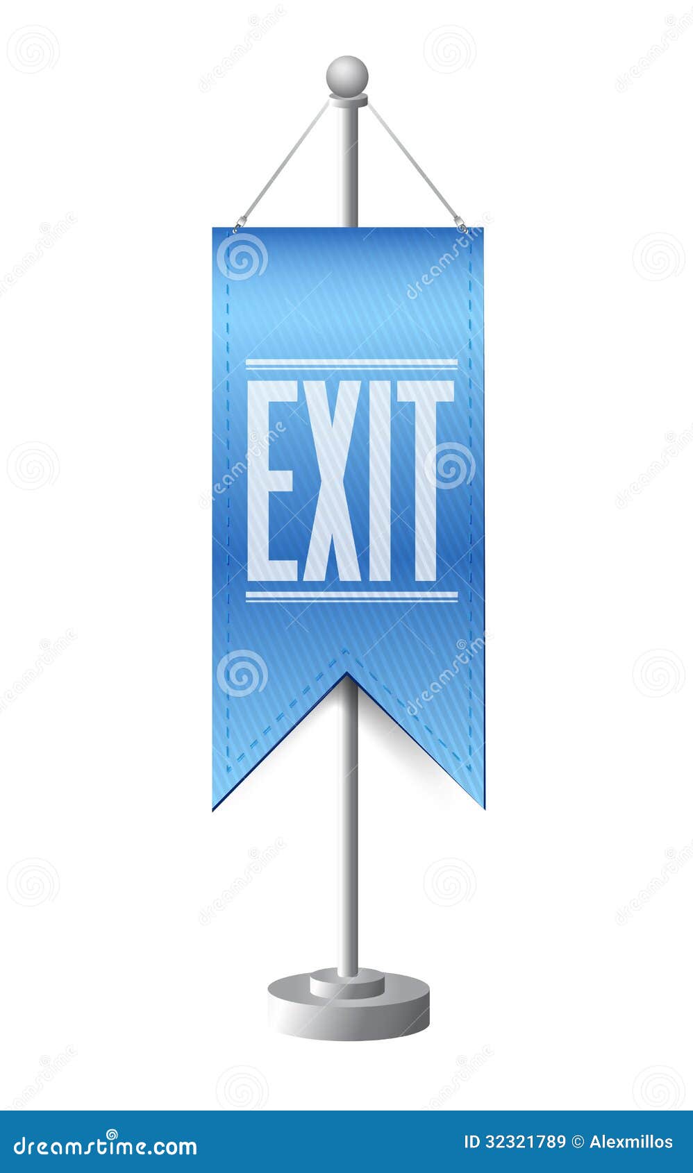 Exit Standing Banner Sign Illustration Design Stock Illustration ...