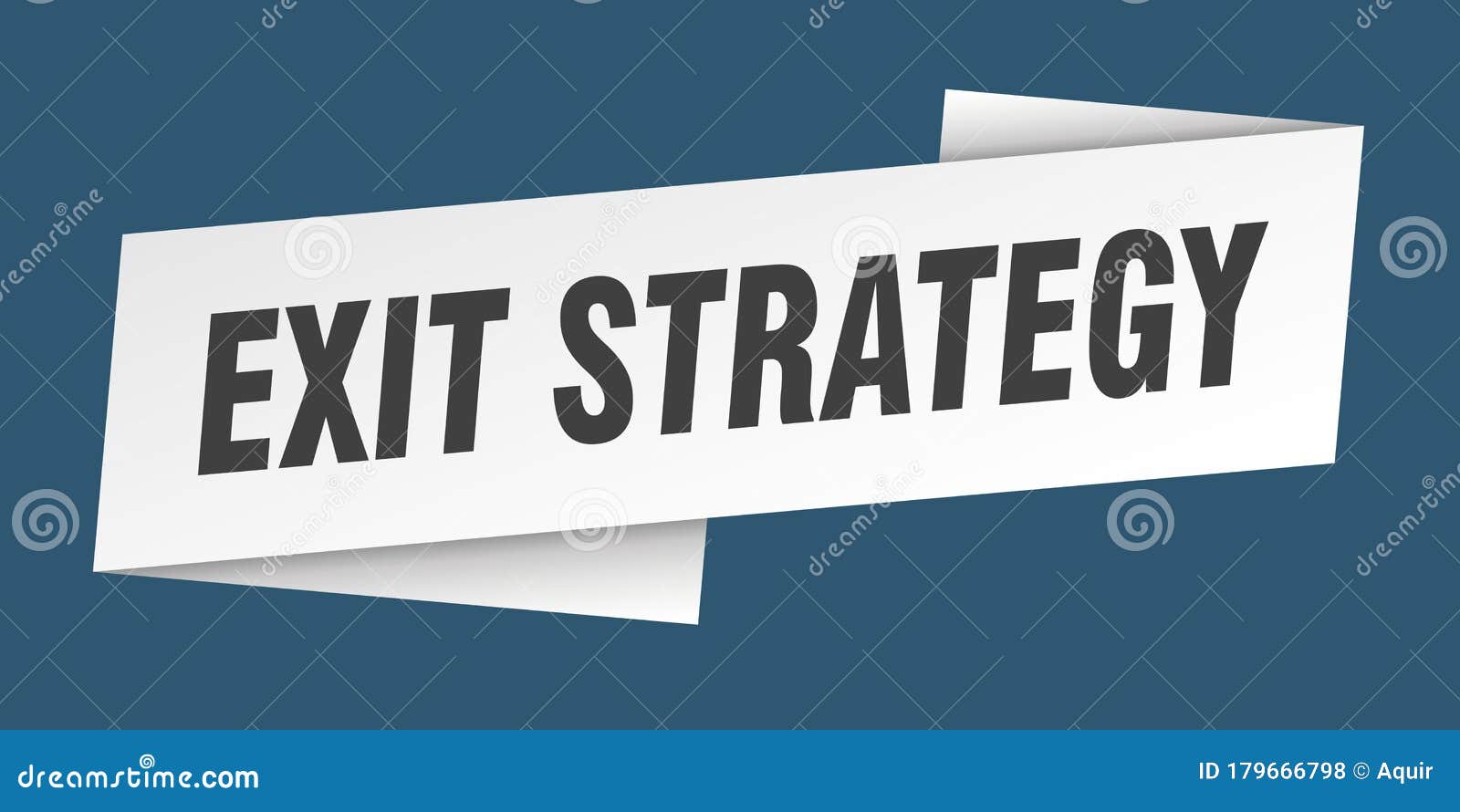 Exit Strategy Banner Template. Exit Strategy Ribbon Label Stock Vector ...