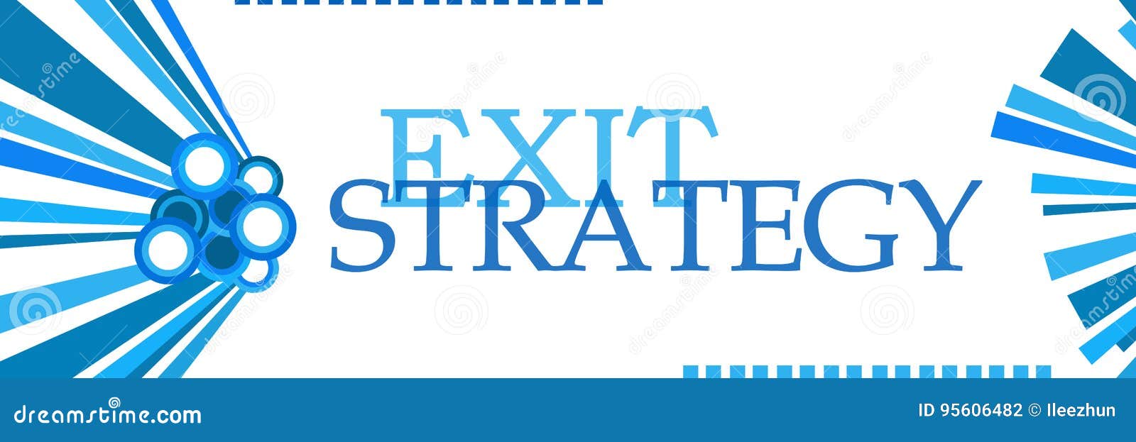Exit Strategy Blue Graphics Horizontal Stock Illustration ...