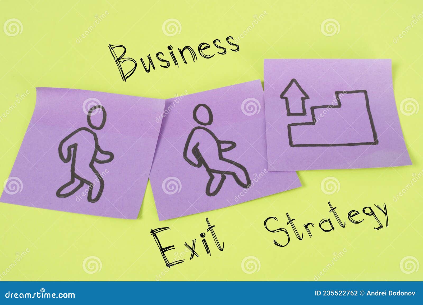 Exit Strategy for Business is Shown on the Conceptual Photo Using the ...