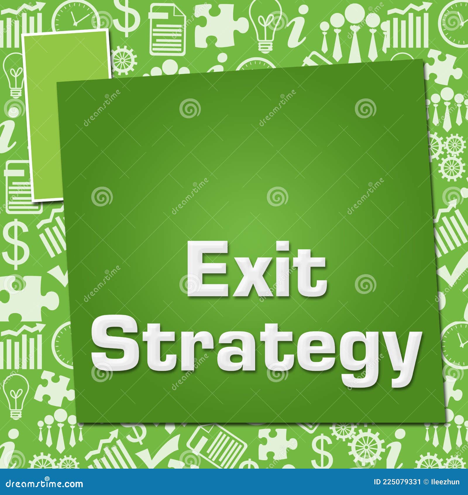 Exit Strategy Business Symbols Texture Green Squares Stock Illustration ...