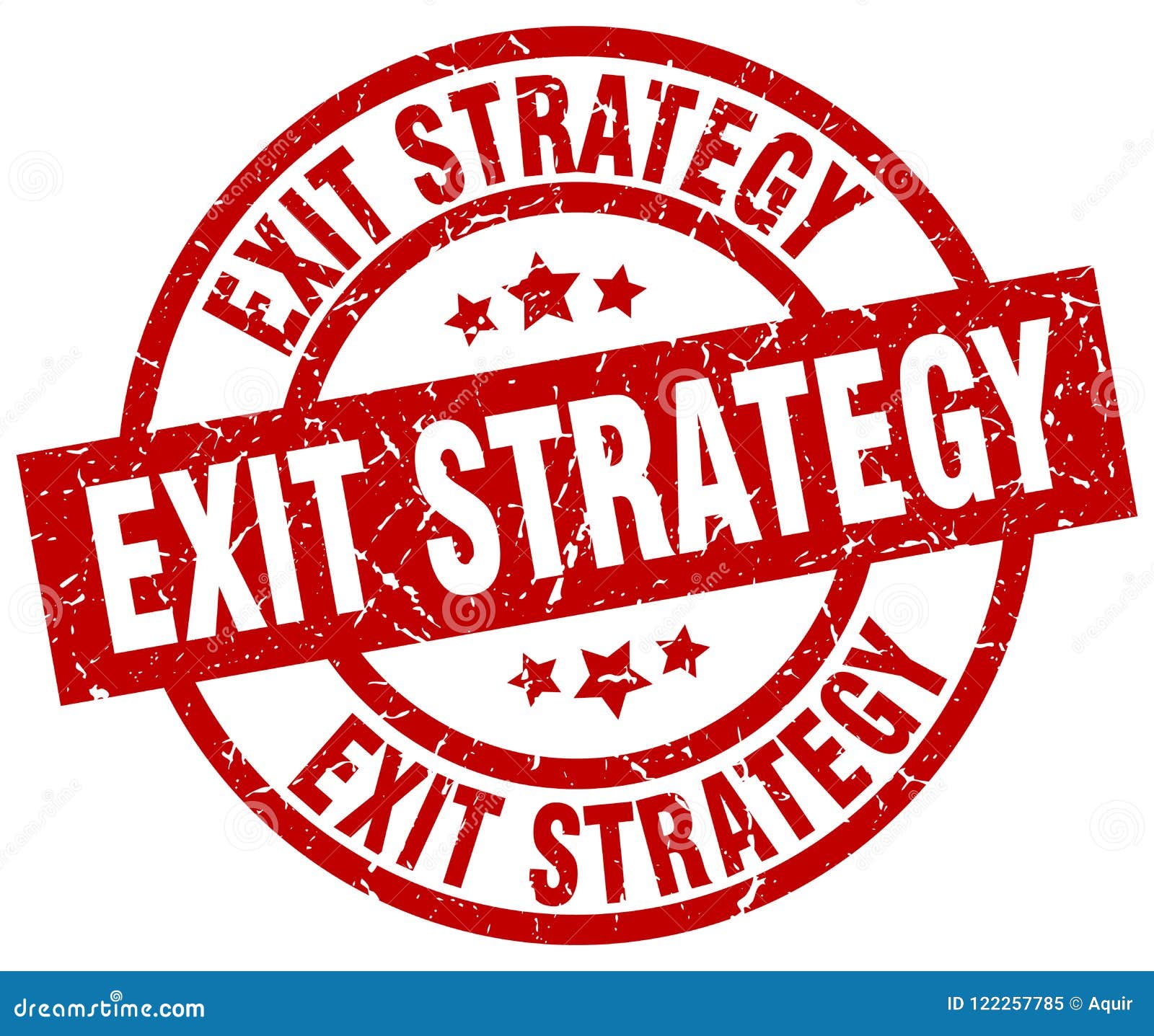 Exit strategy stamp stock vector. Illustration of round - 122257785