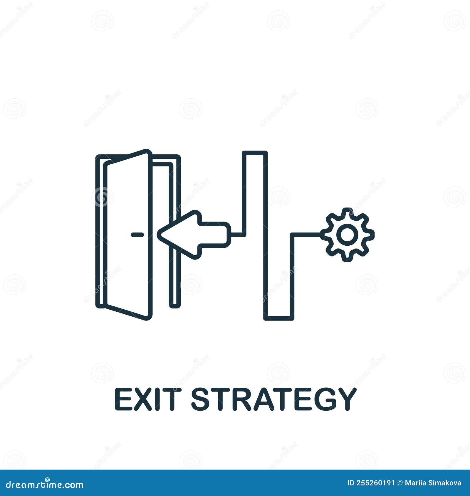 Exit Strategy Icon. Line Simple Crowdfunding Icon for Templates, Web ...