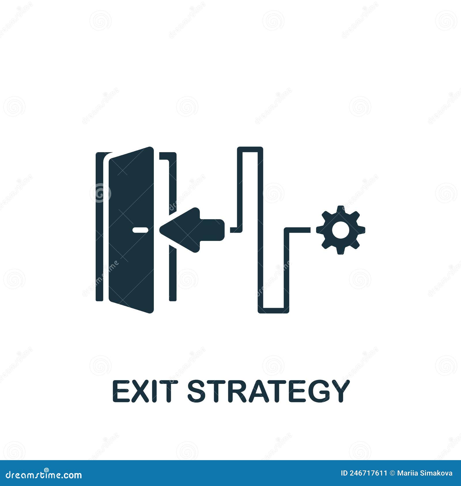 Exit Strategy Icon. Monochrome Simple Crowdfunding Icon for Templates ...