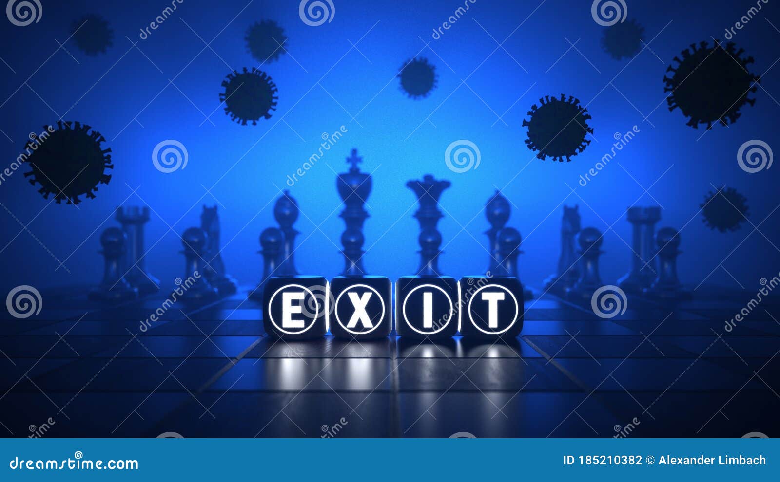 Exit Strategy from the Lockdown Stock Illustration - Illustration of ...