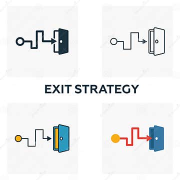 Exit Strategy Outline Icon. Thin Line Element from Crowdfunding Icons ...