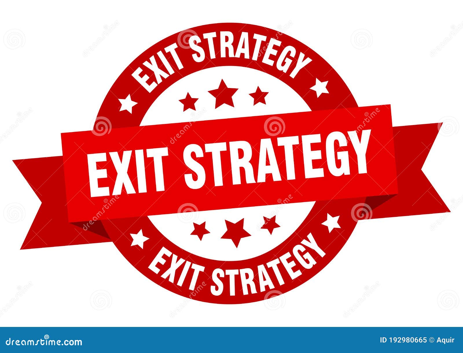 Exit Strategy Round Ribbon Isolated Label. Exit Strategy Sign Stock ...