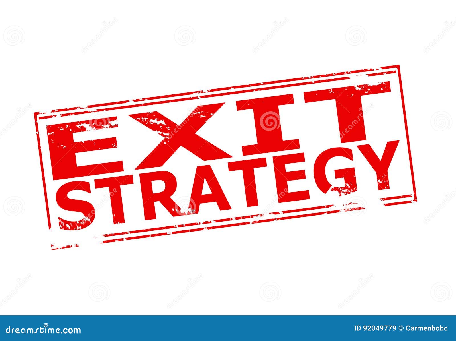 Exit strategy stock illustration. Illustration of stamp - 92049779