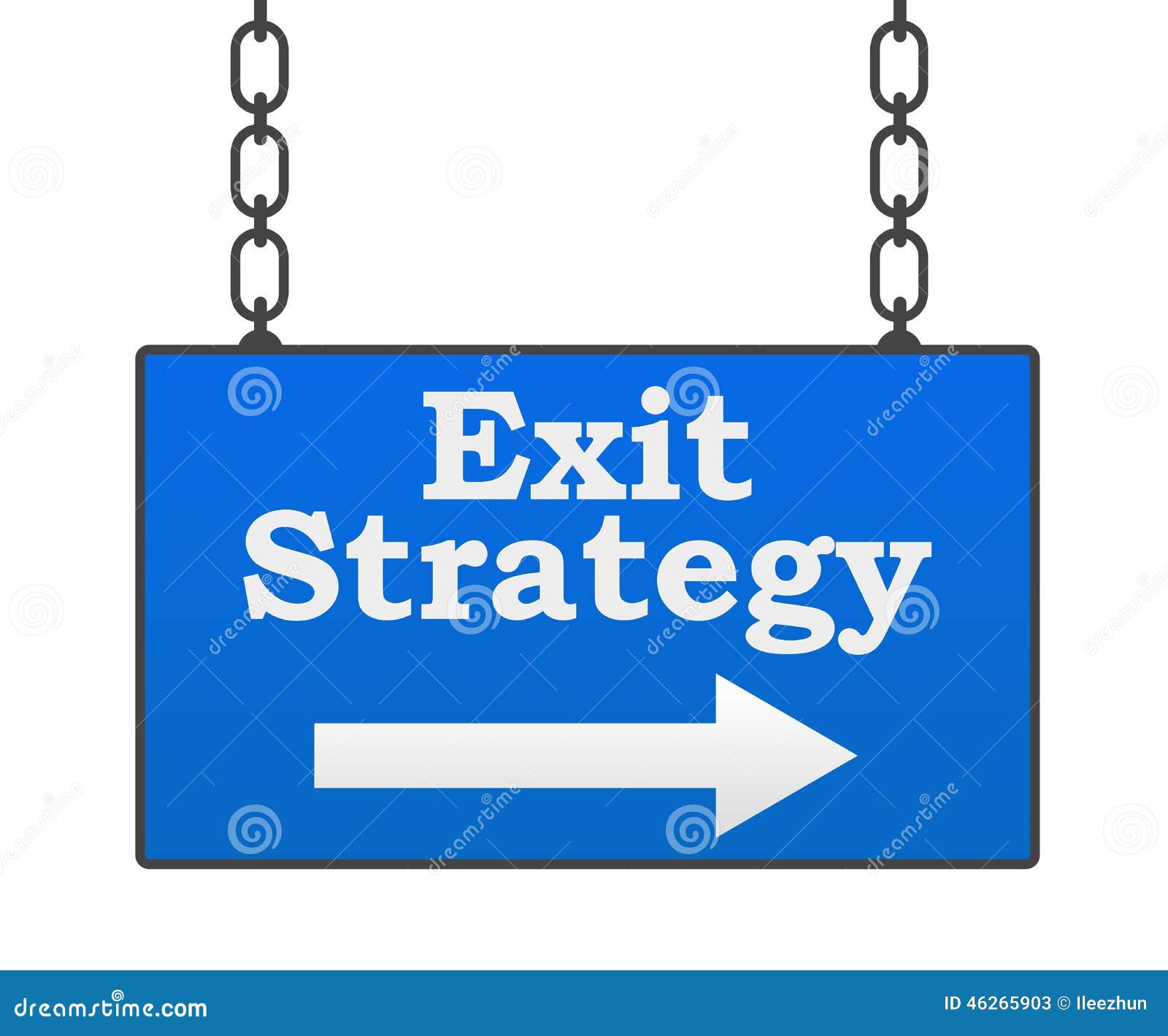 Exit Strategy Signboard stock illustration. Illustration of hanging ...
