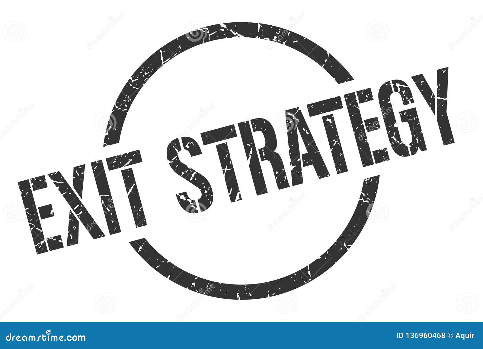 Exit strategy stamp stock vector. Illustration of badge - 136960468