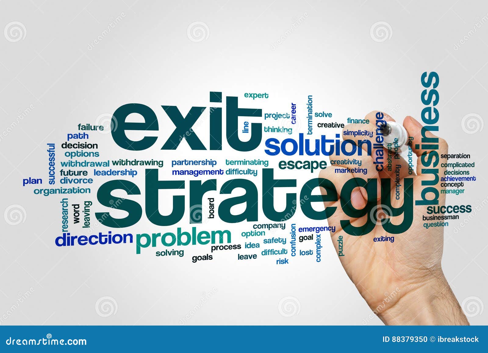 Exit Strategy Word Cloud Concept Stock Photo - Image of abstract ...