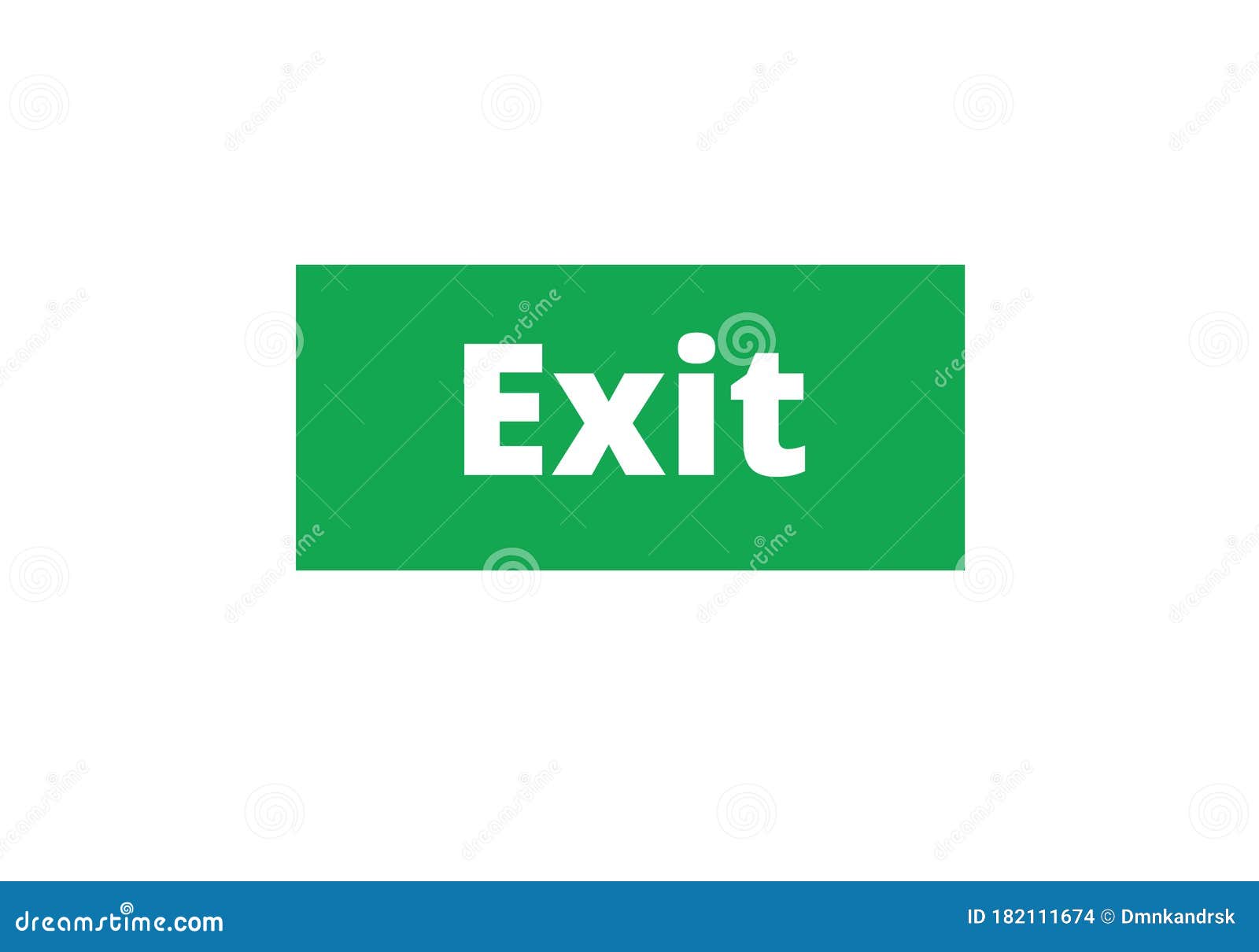 No Exit, Information Sign With Text And Cross Mark Symbol. Horizontal ...